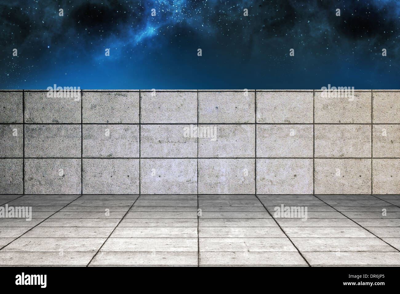 Balcony and night sky Stock Photo - Alamy