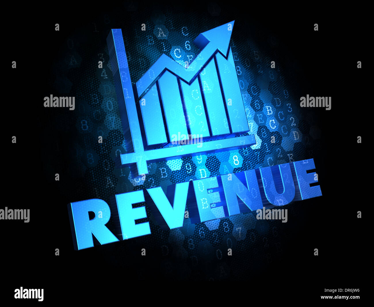 Revenue Concept on Dark Digital Background Stock Photo - Alamy
