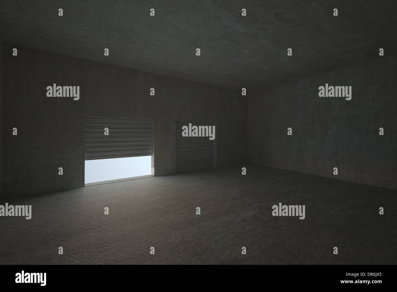 Shutter opening in dark room Stock Photo - Alamy