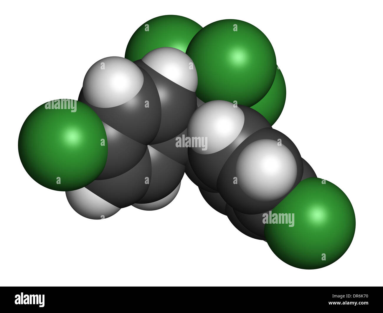 DDT (dichlorodiphenyltrichloroethane) molecule. Controversial pesticide ...