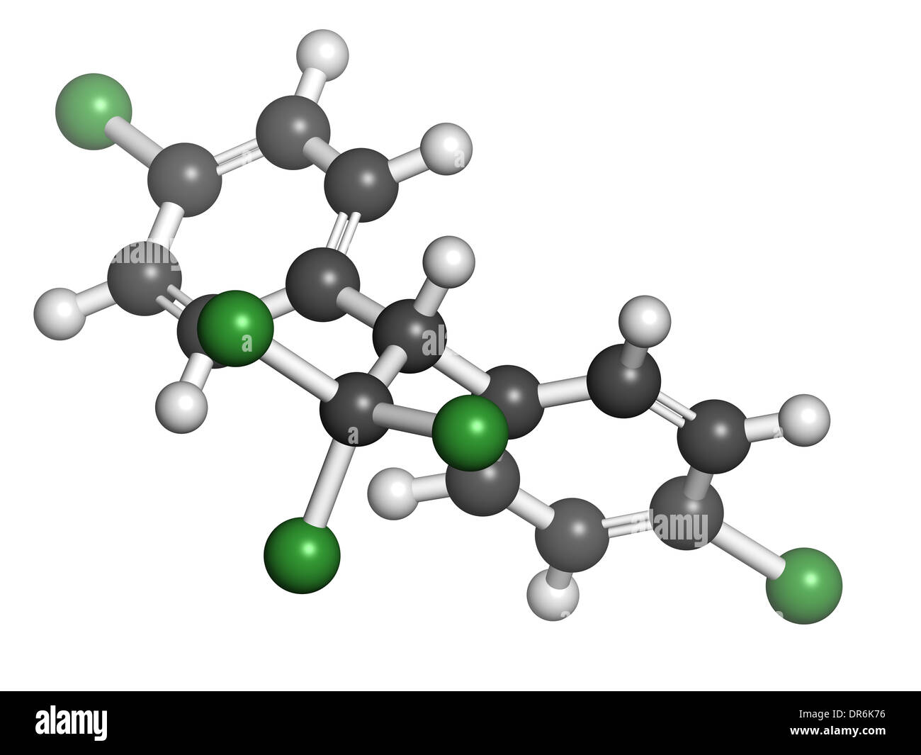 DDT (dichlorodiphenyltrichloroethane) molecule. Controversial pesticide ...