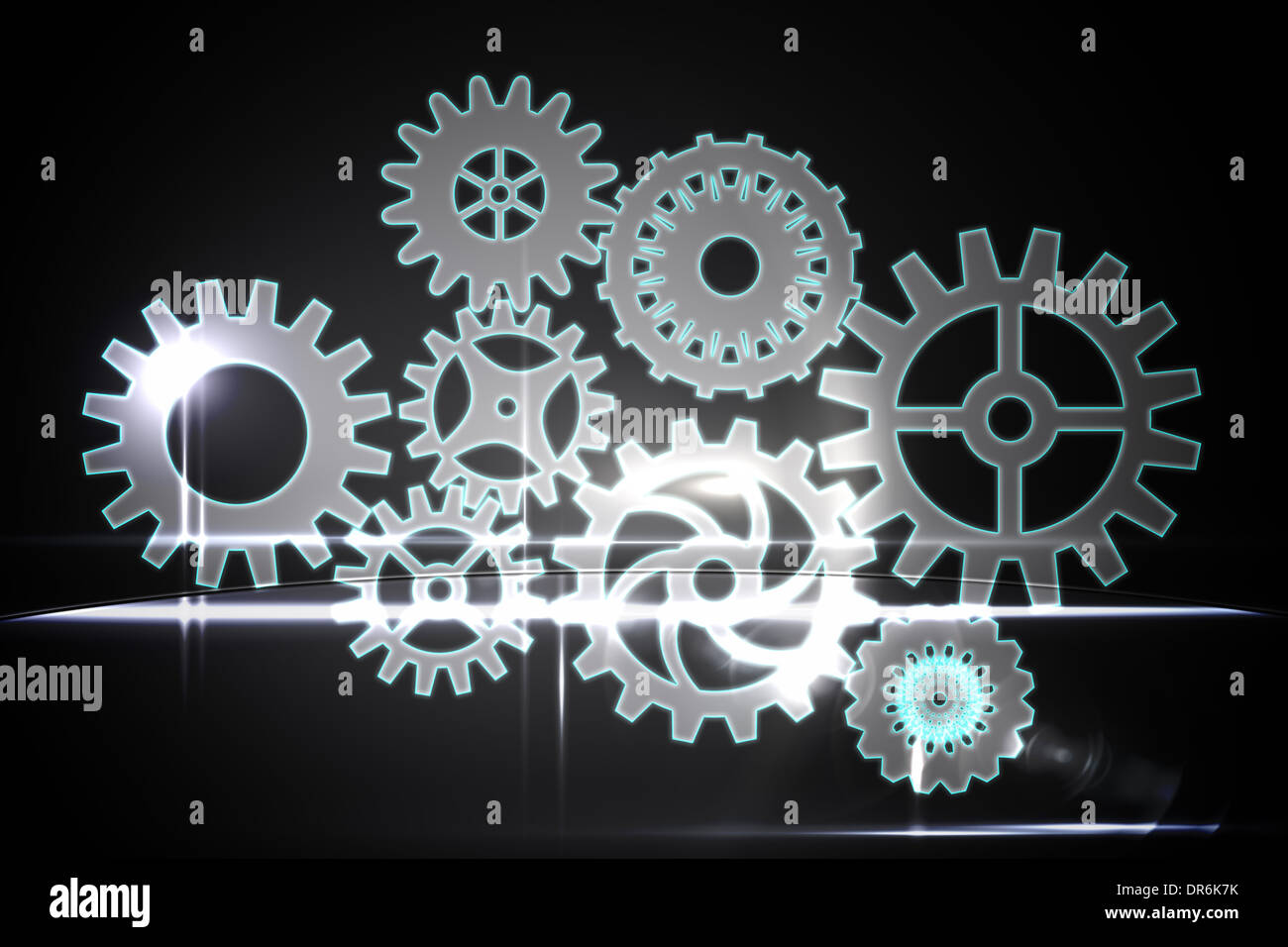 Cogs and wheels graphic Stock Photo - Alamy