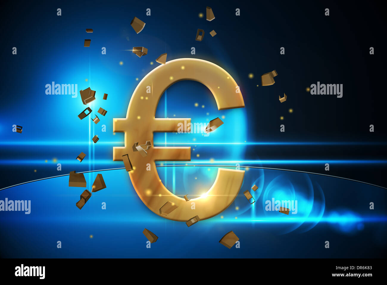 Golden euro sign Stock Photo - Alamy