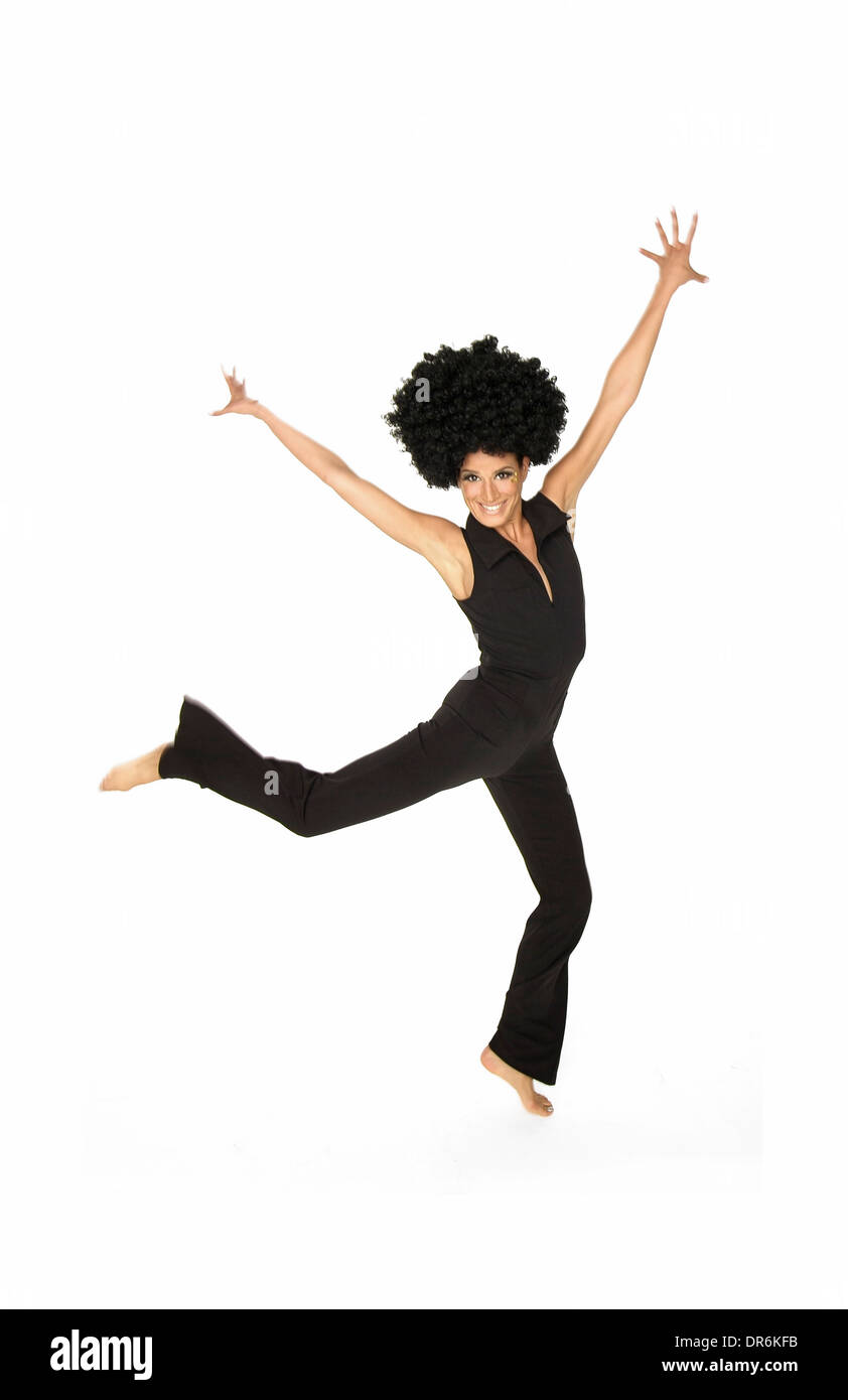 Funky girl in a catsuit Stock Photo - Alamy