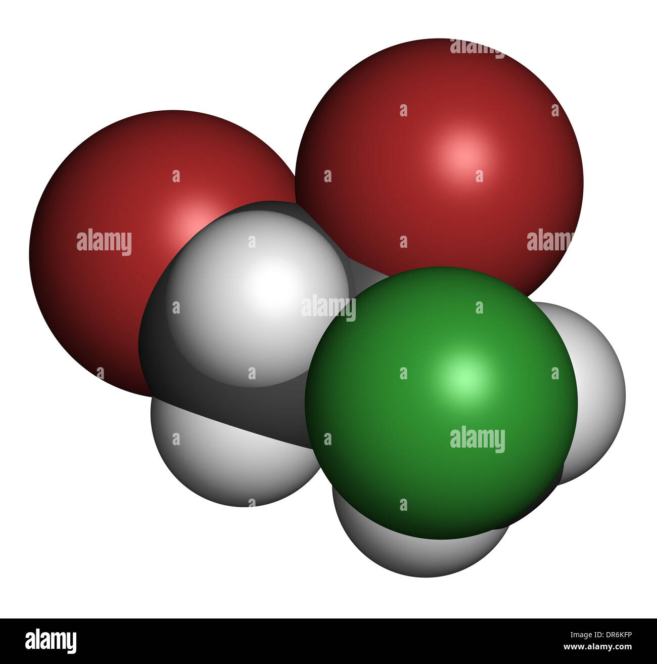 Dibromochloropropane (DBCP) soil fumigant molecule. Nematicide used in ...