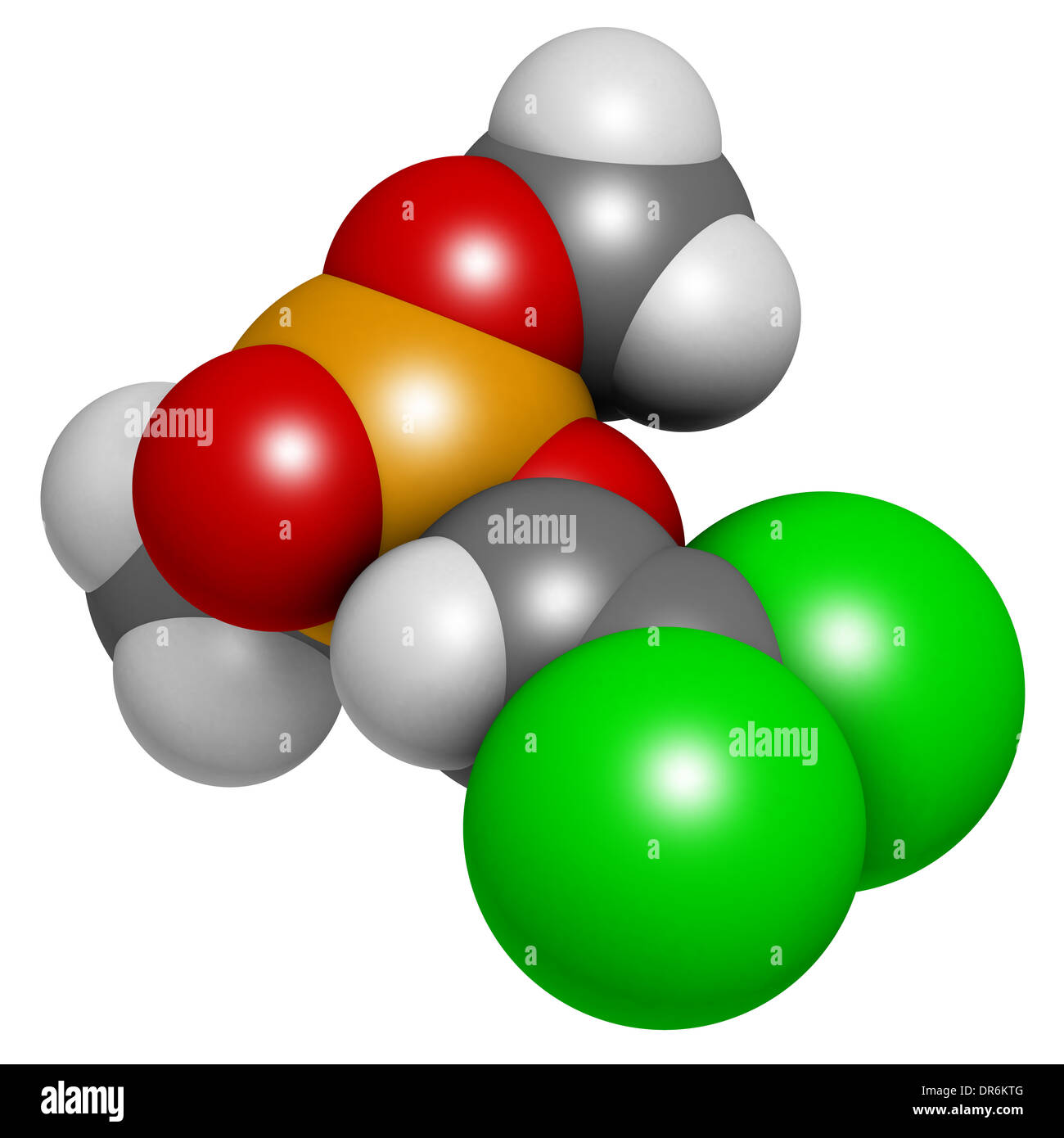 Dichlorvos organophosphate insecticide molecule. Neurotoxin pesticide ...