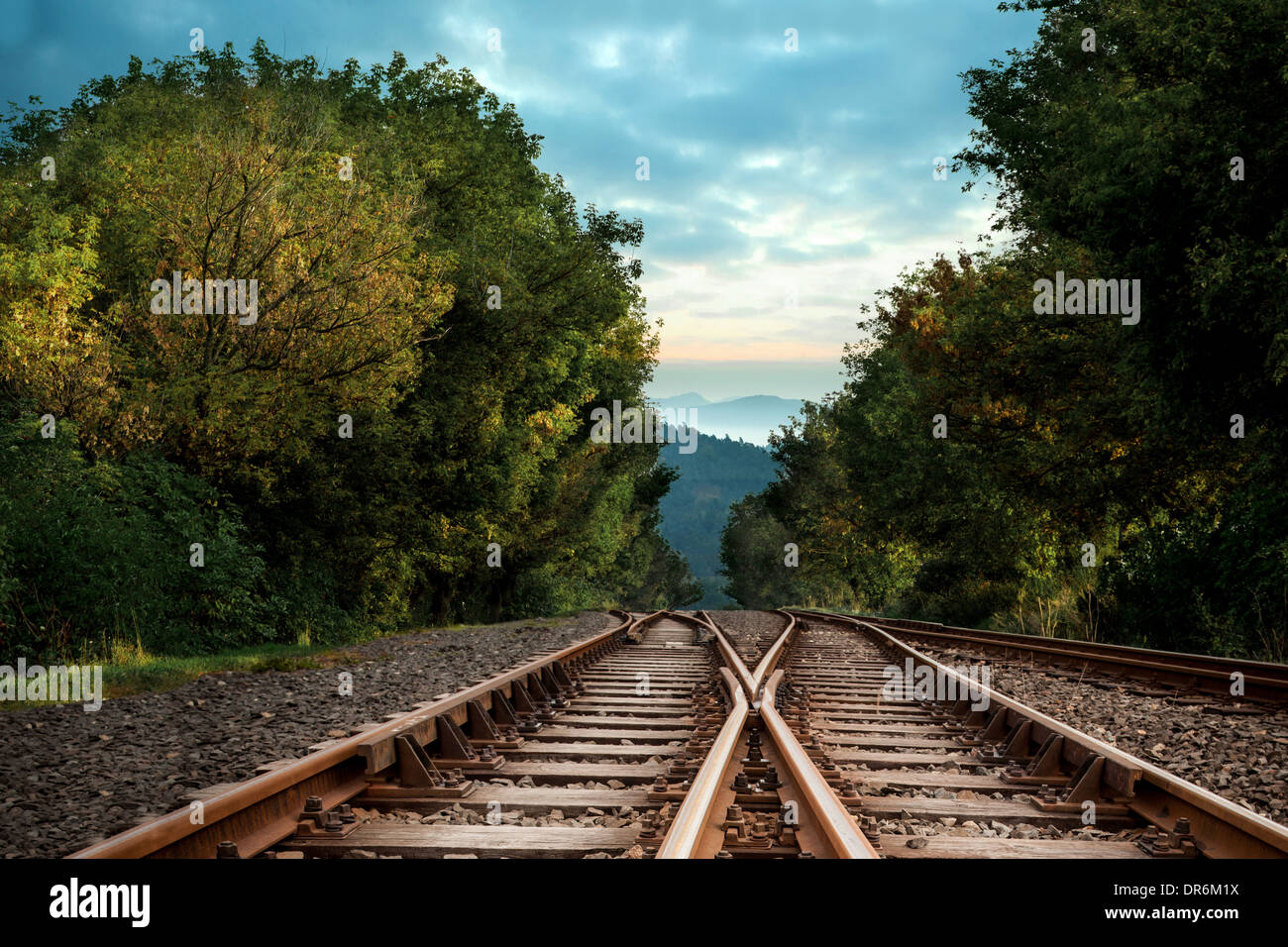 In the middle railway tracks hi-res stock photography and images - Alamy