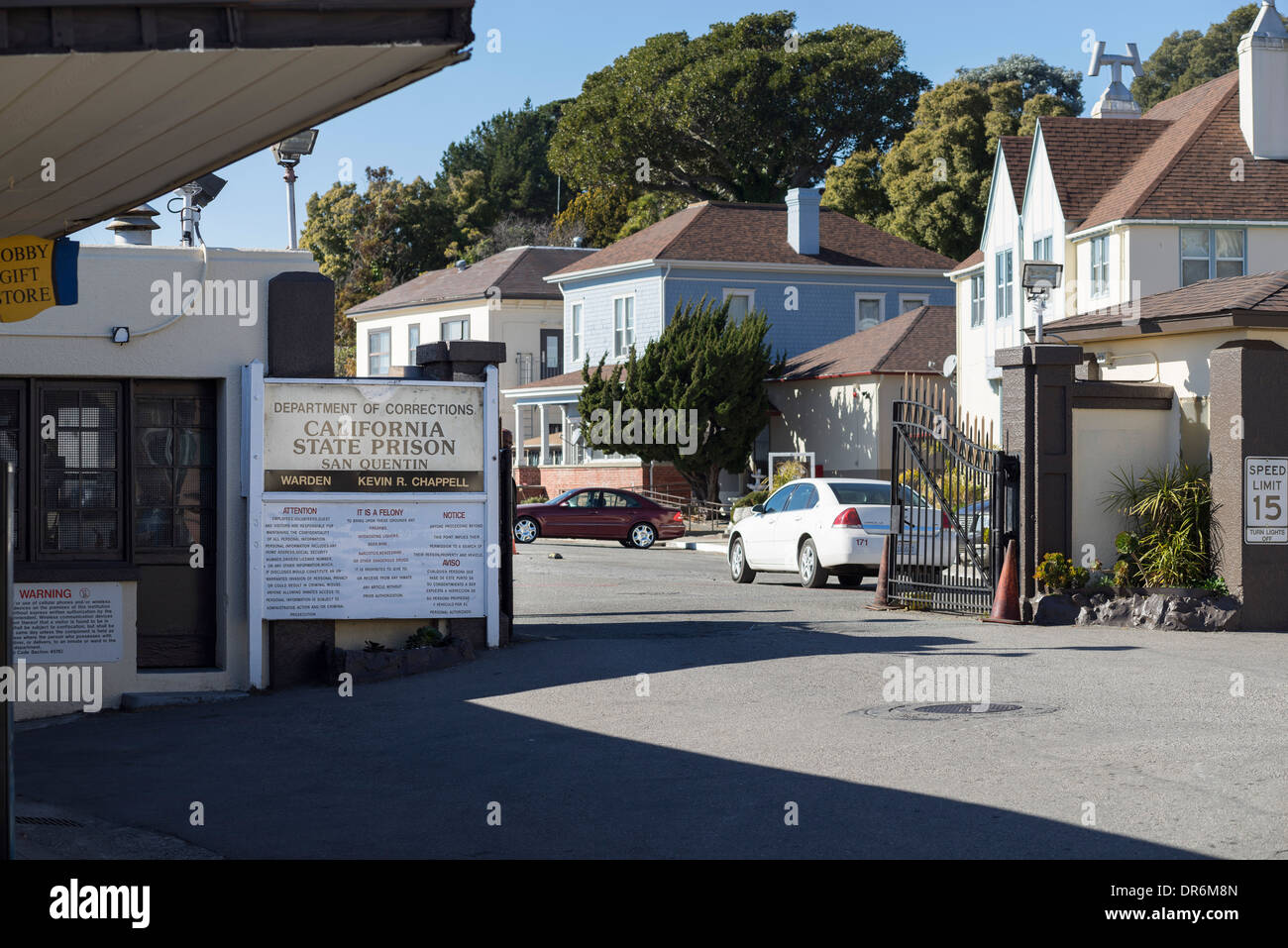 San Quentin State Prison, main gate Stock Photo - Alamy