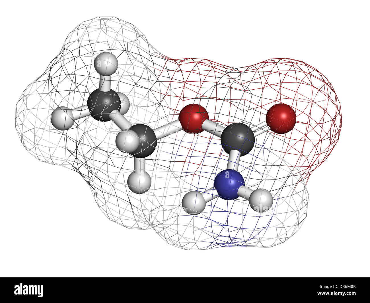 Ethyl carbamate carcinogenic molecule. Present in fermented food and ...