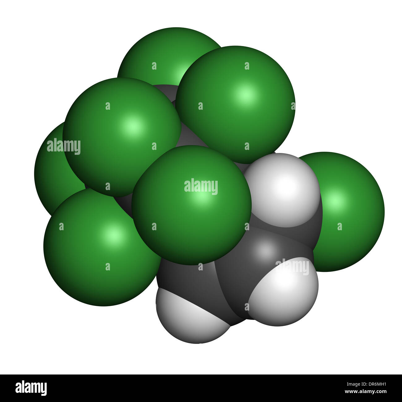 Heptachlor organochlorine pesticide molecule. Insecticide and known ...