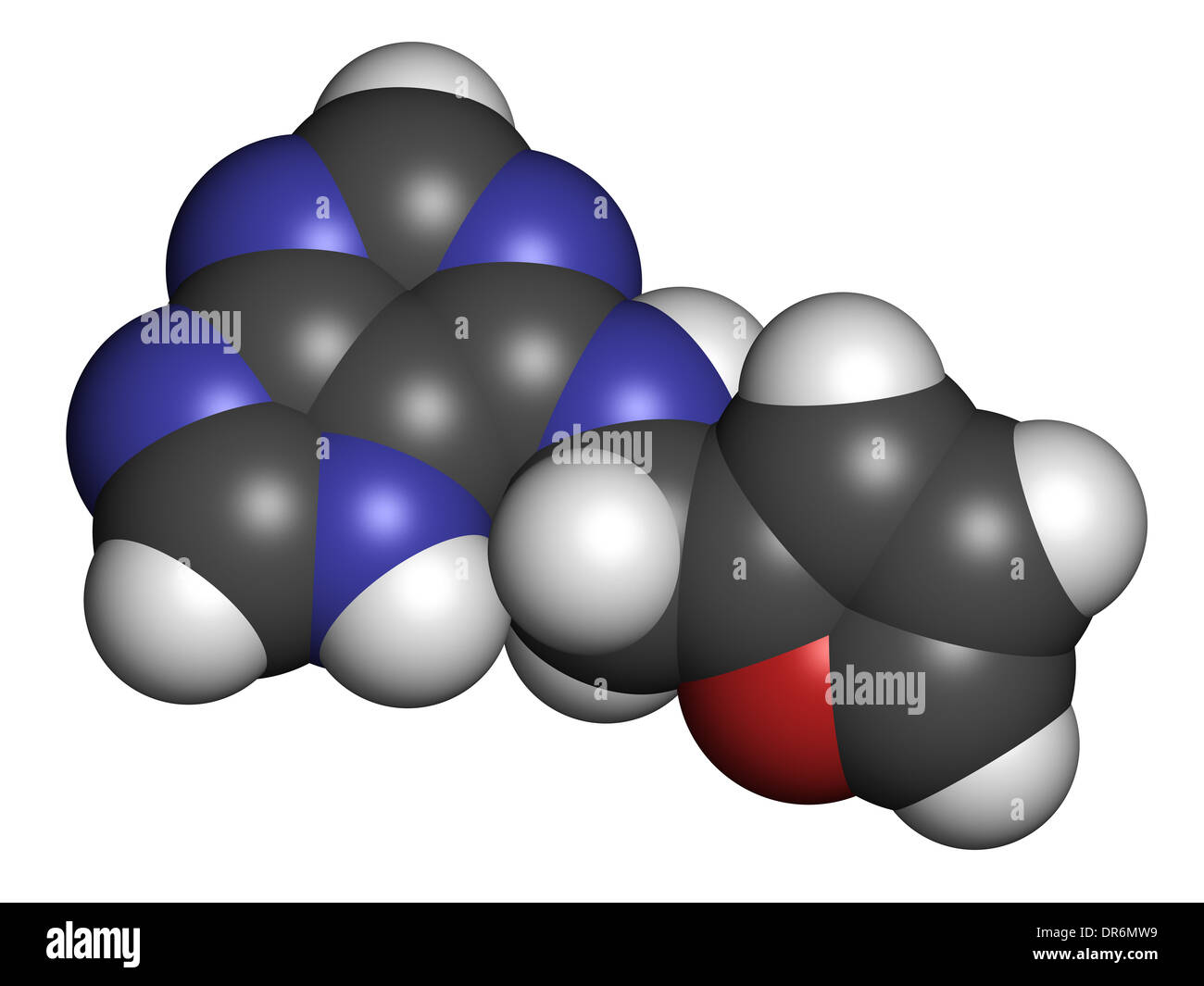 Kinetin (N6-furfuryladenine) plant hormone molecule. Promotes cell ...