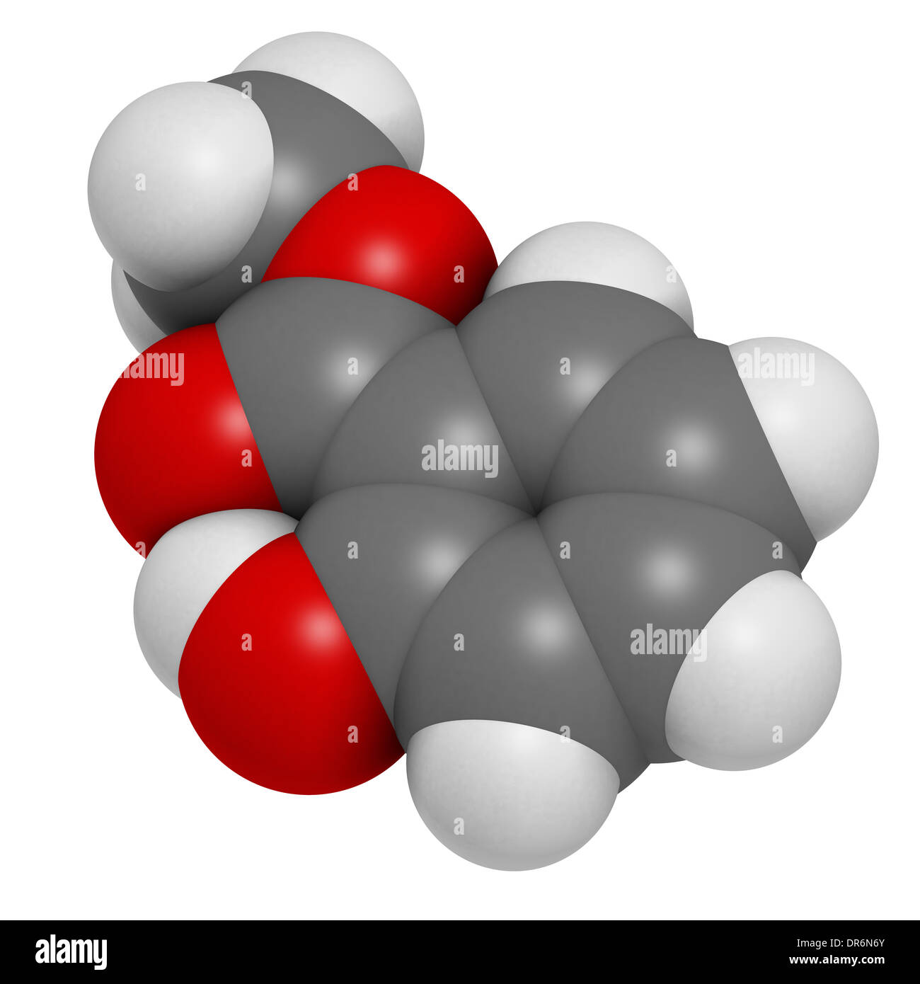 Methyl salicylate (wintergreen oil) molecule. Acts as rubefacient. Used ...