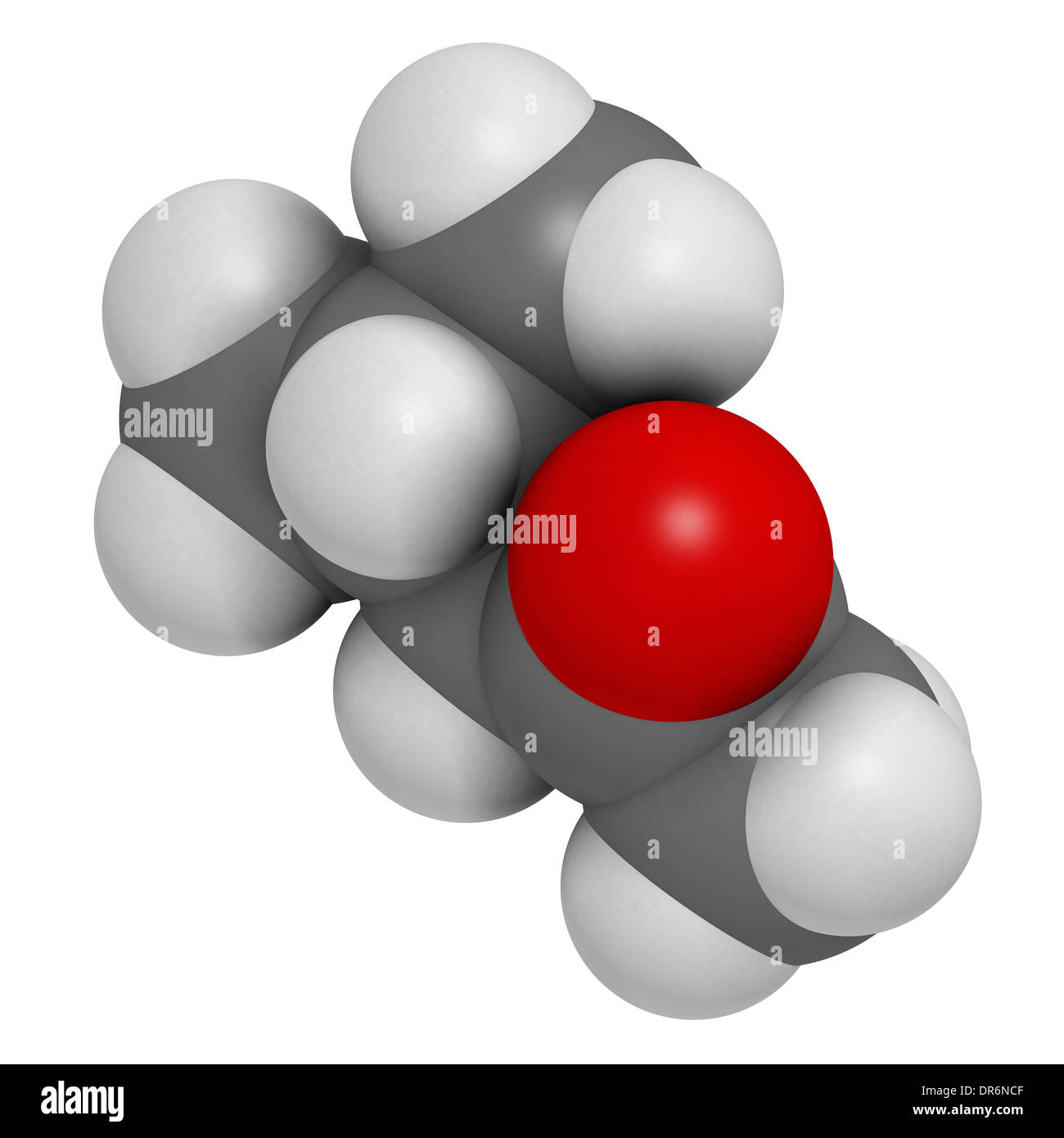 Methyl isobutyl ketone molecule. Used as chemical solvent and to ...