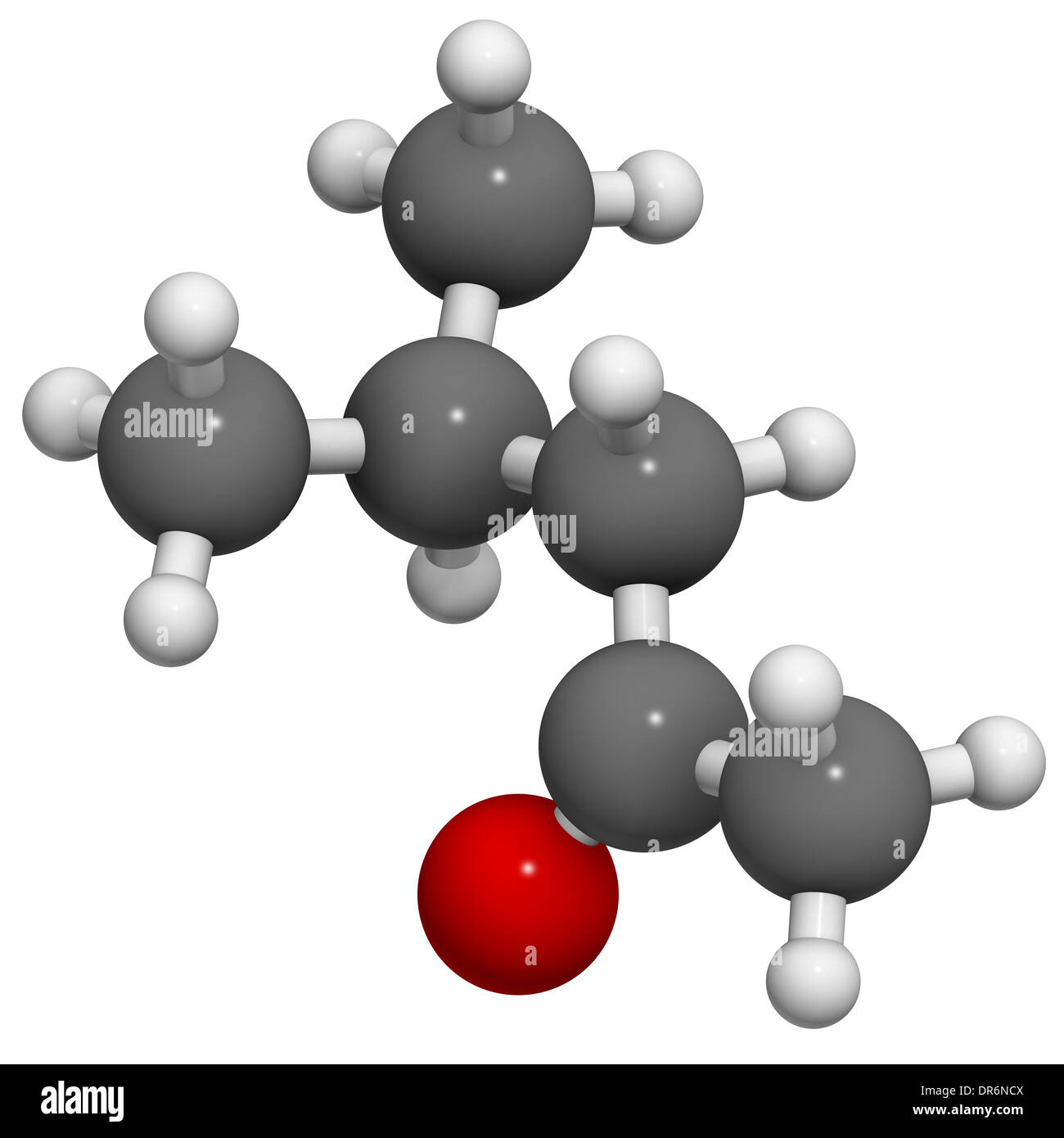 Methyl isobutyl ketone molecule. Used as chemical solvent and to ...