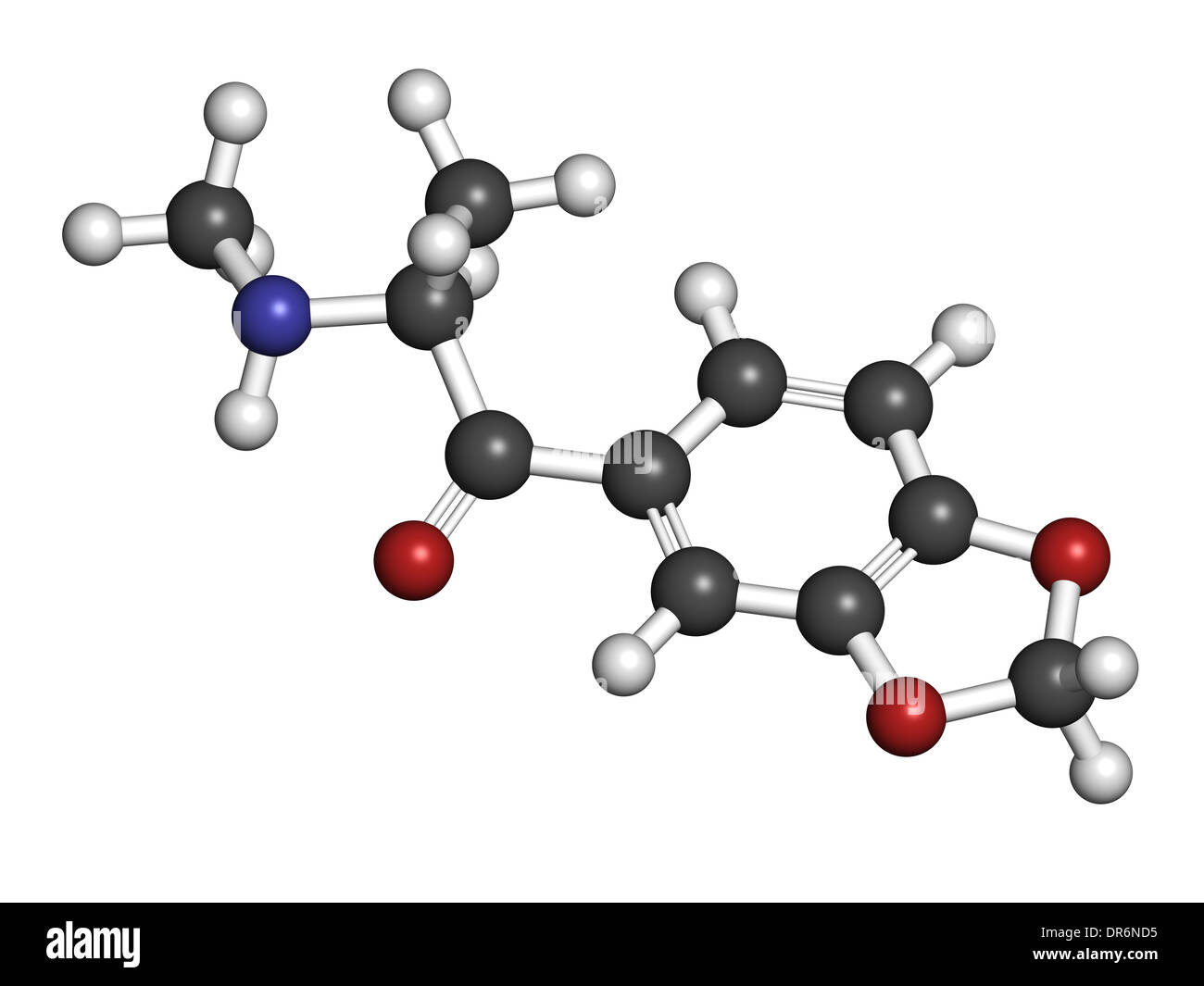 Methylone (bk-MDMA) stimulant molecule. Used as recreational drug Stock ...