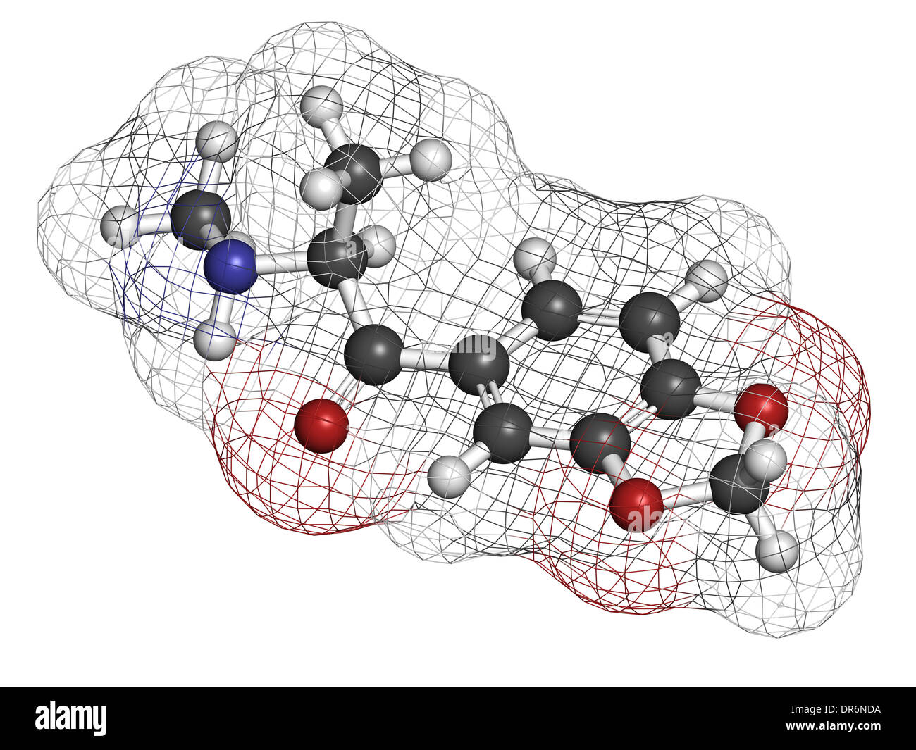 Methylone (bk-MDMA) stimulant molecule. Used as recreational drug Stock ...