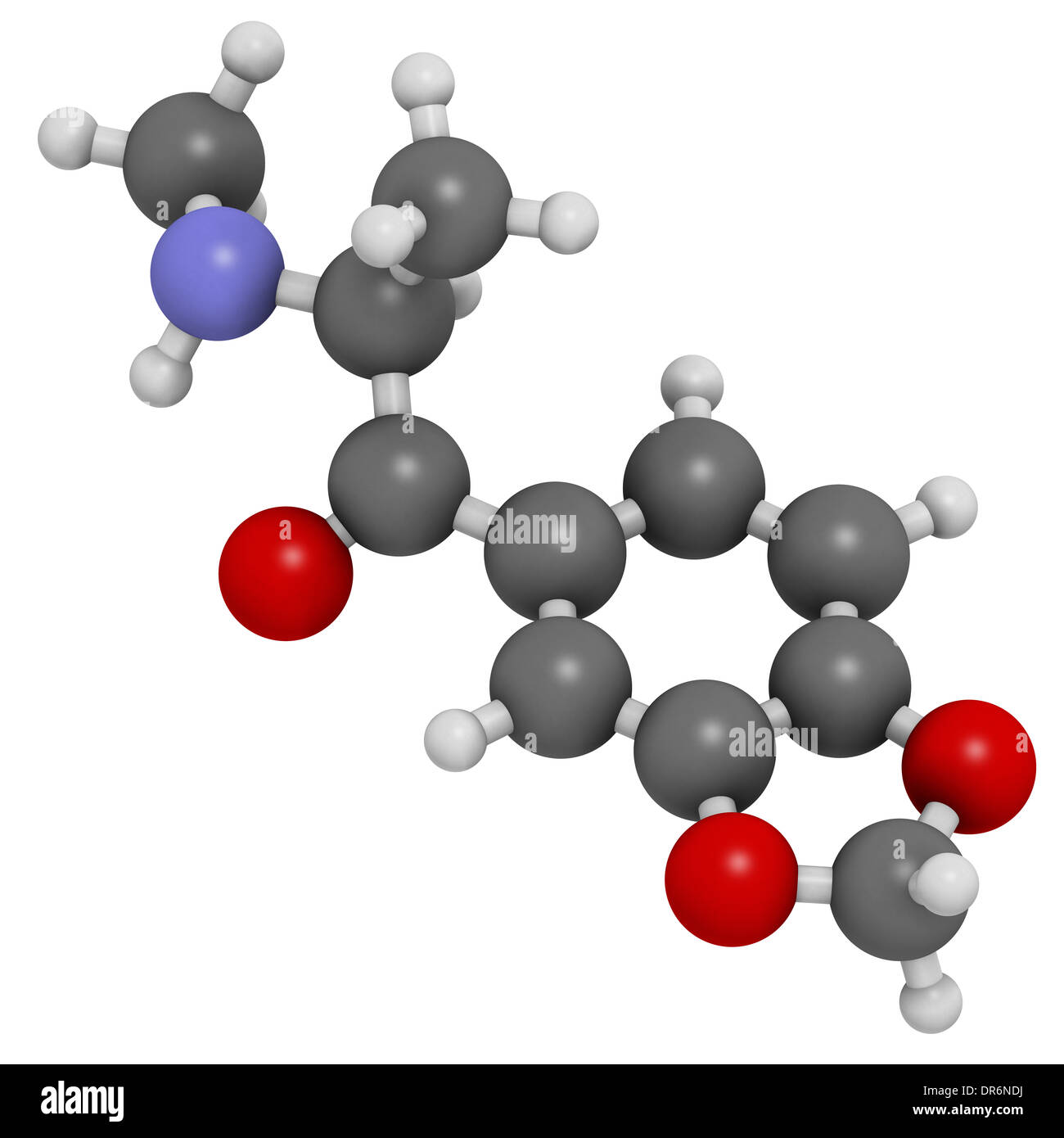 Methylone (bk-MDMA) stimulant molecule. Used as recreational drug Stock ...
