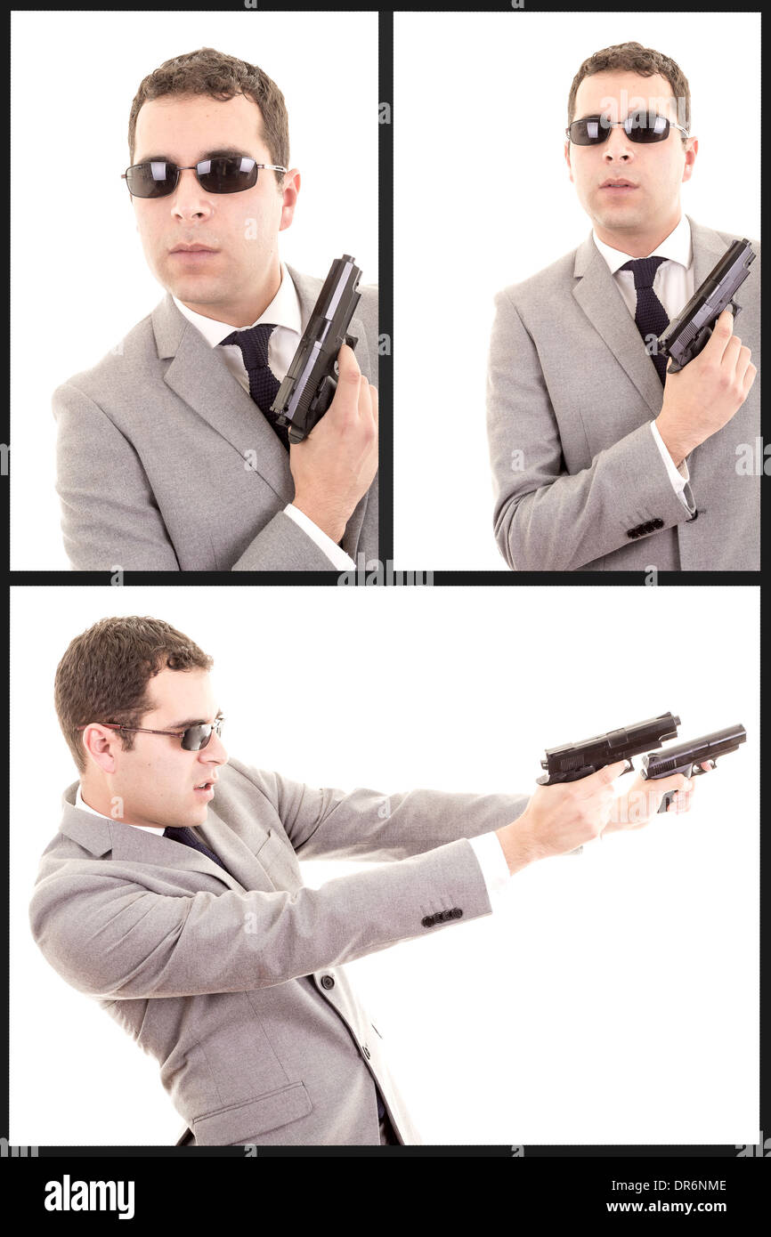 Hispanic man male security guard gun hi-res stock photography and ...