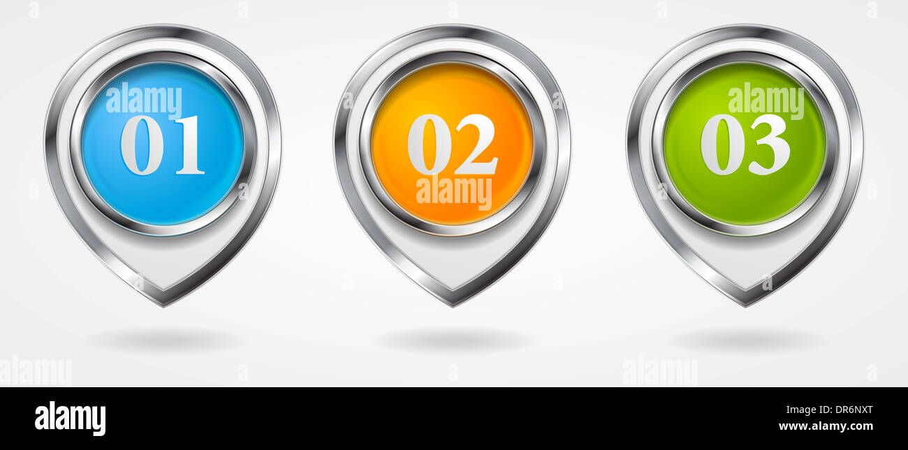 Abstract infographic elements with metallic frame. Vector design eps 10 ...