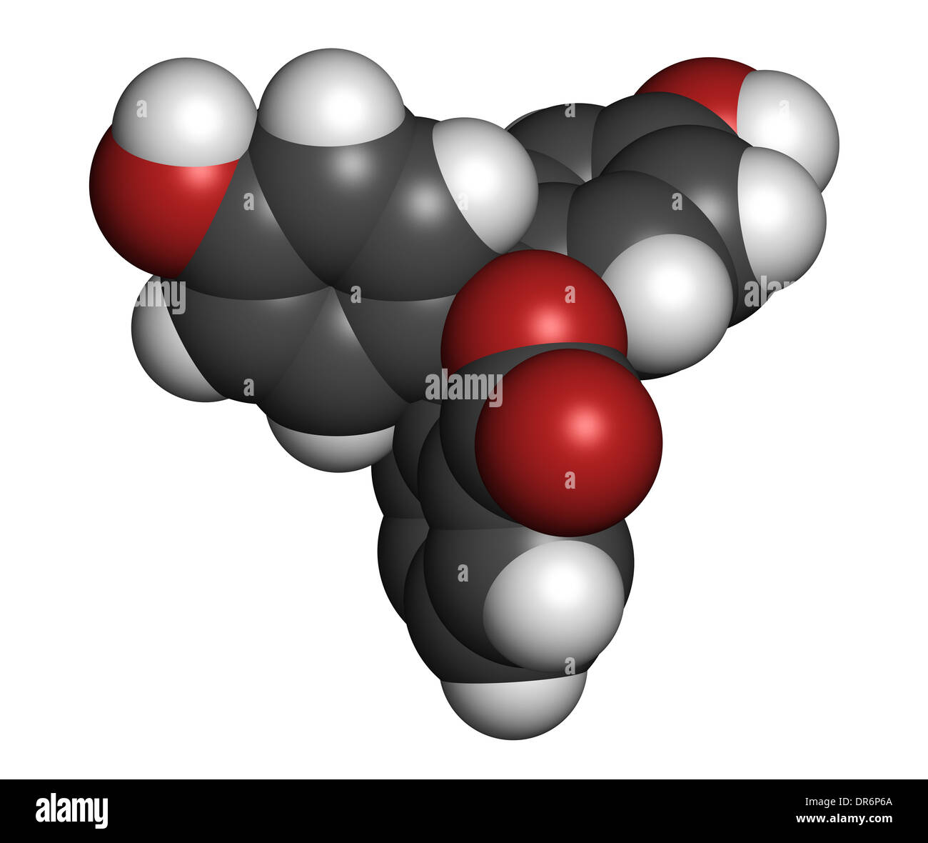 Phenolphthalein indicator molecule. Used in acid base titrations and as ...