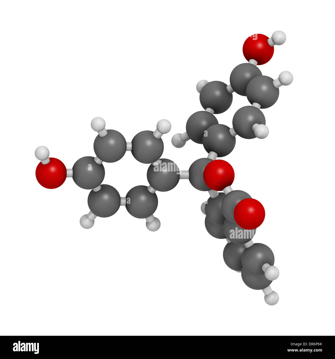 Phenolphthalein indicator molecule. Used in acid base titrations and as ...