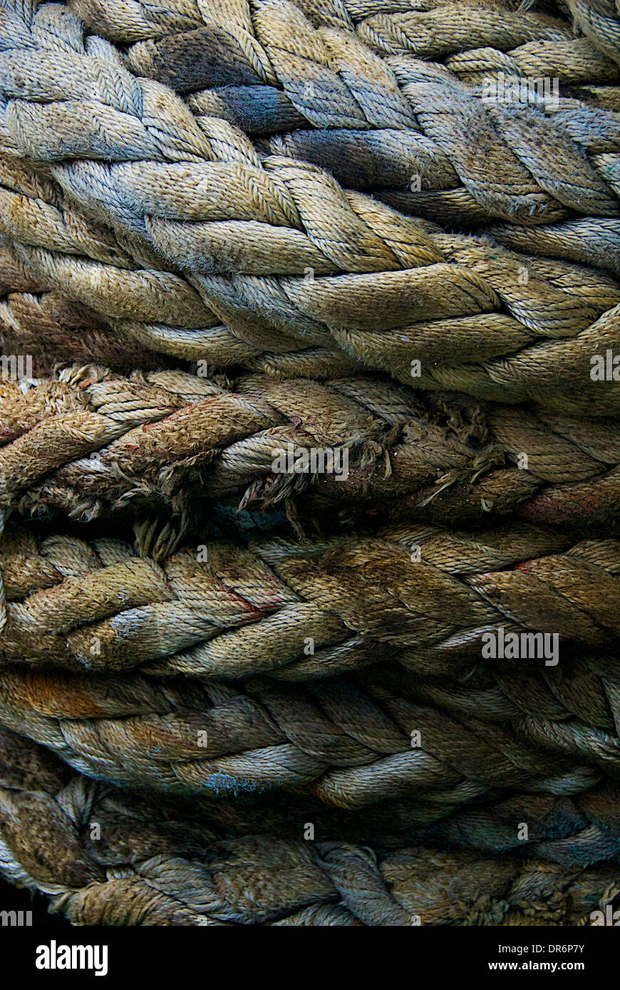 Close-up view of old ropes Stock Photo - Alamy