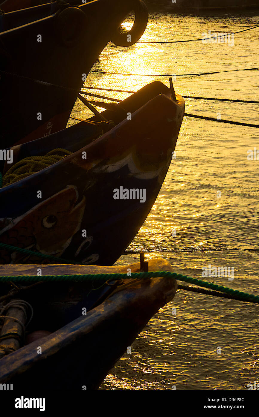 Close-up view of traditional ships in Matsu Island, Taiwan Stock Photo ...