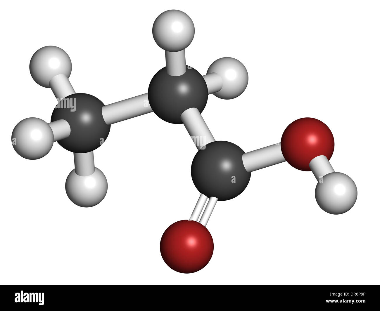 Propionic acid (propanoic acid) molecule. Used as preservative in food Stock Photo - Alamy