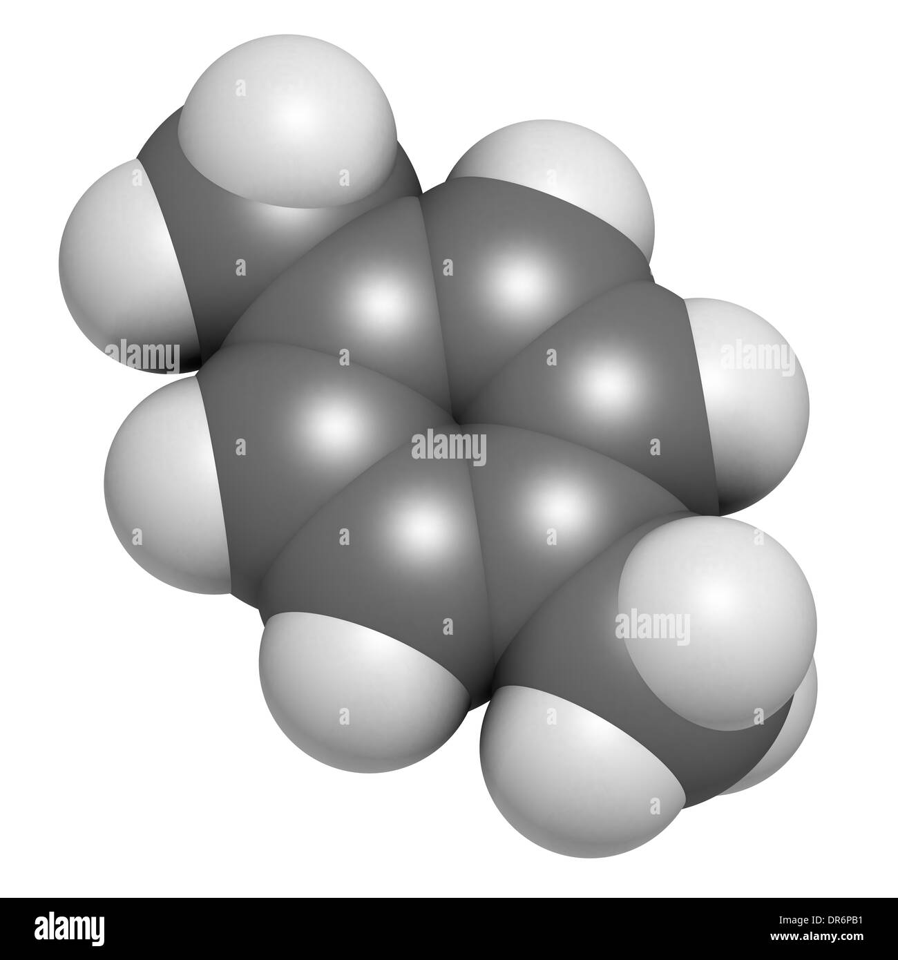 Para-xylene (p-xylene) aromatic hydrocarbon molecule Stock Photo - Alamy