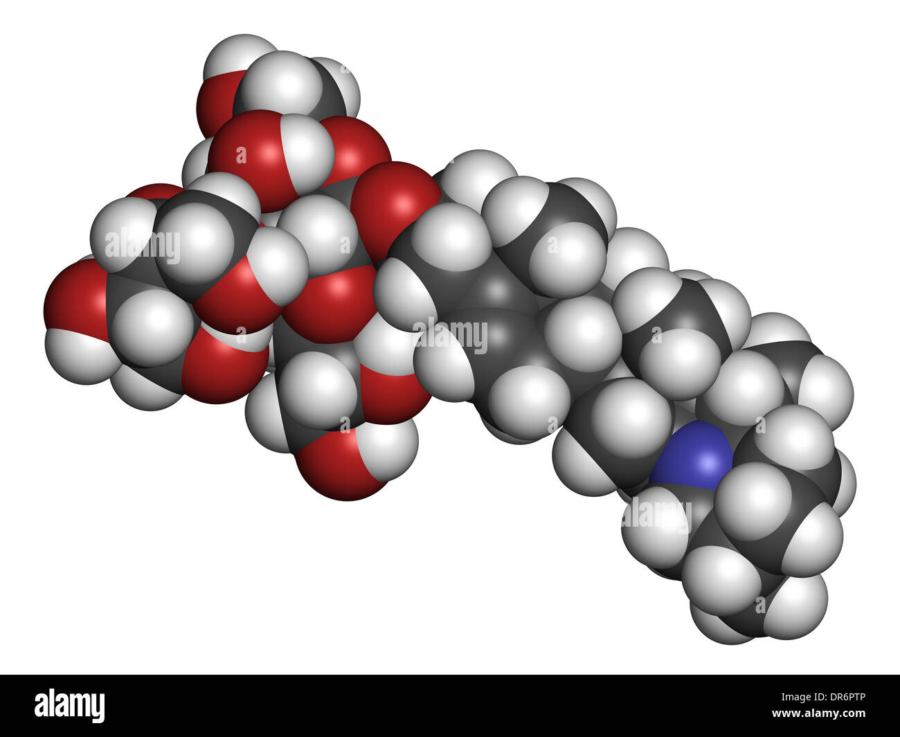 Solanine nightshade poison molecule. Present in potatoes, especially in ...