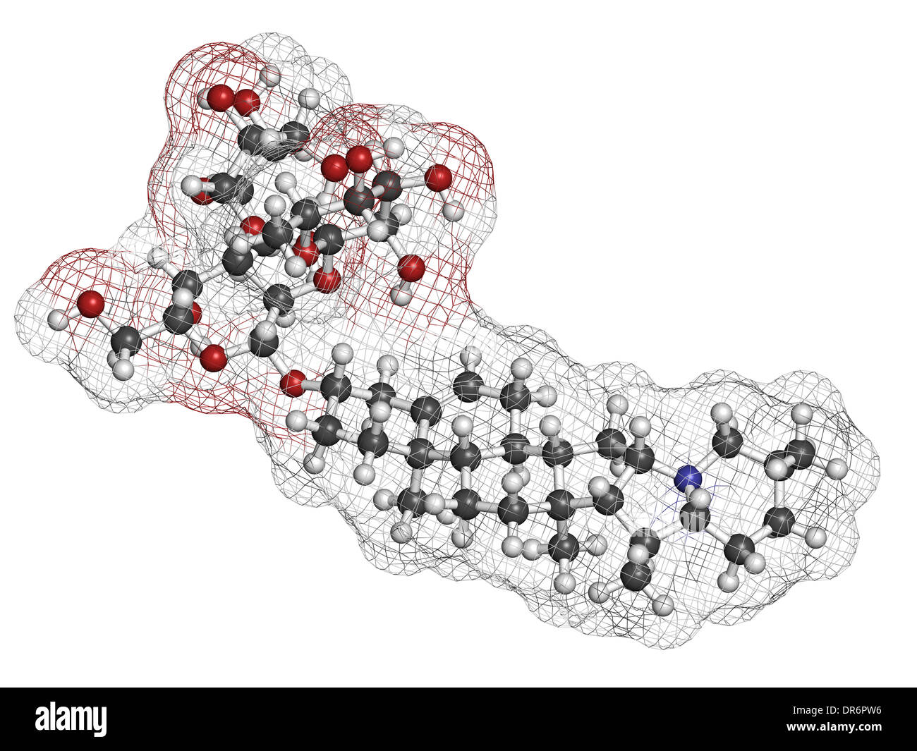 Solanine nightshade poison molecule. Present in potatoes, especially in ...