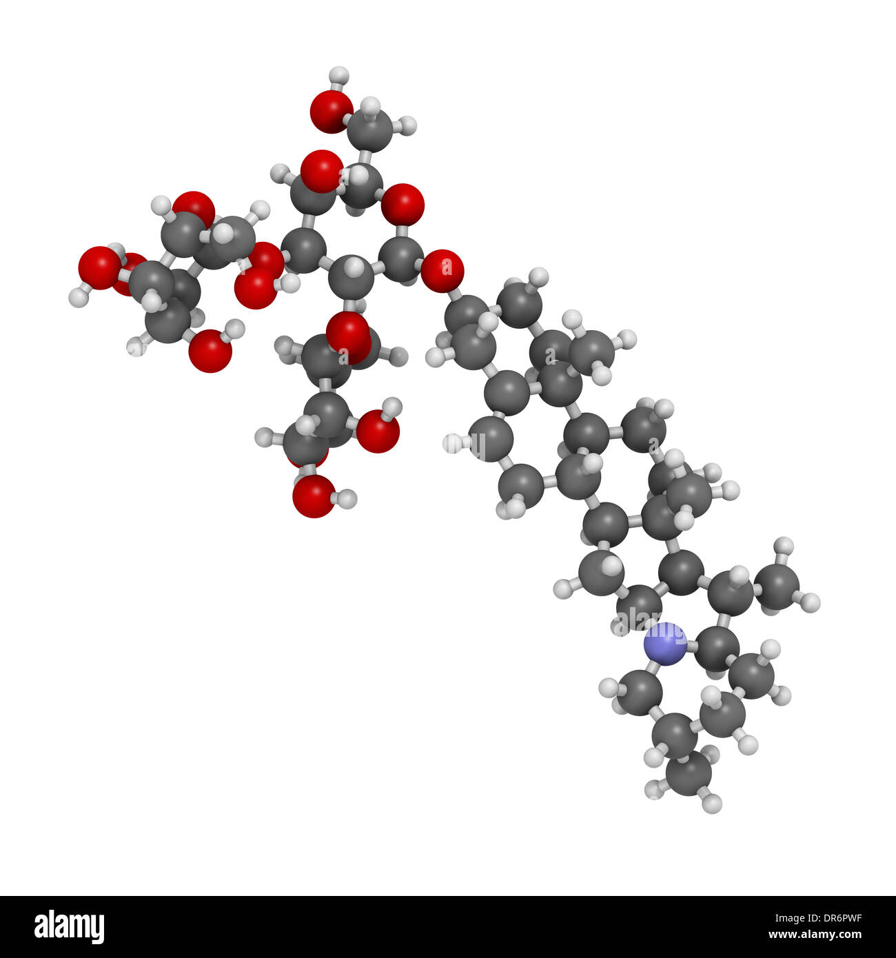 Solanine nightshade poison molecule. Present in potatoes, especially in ...
