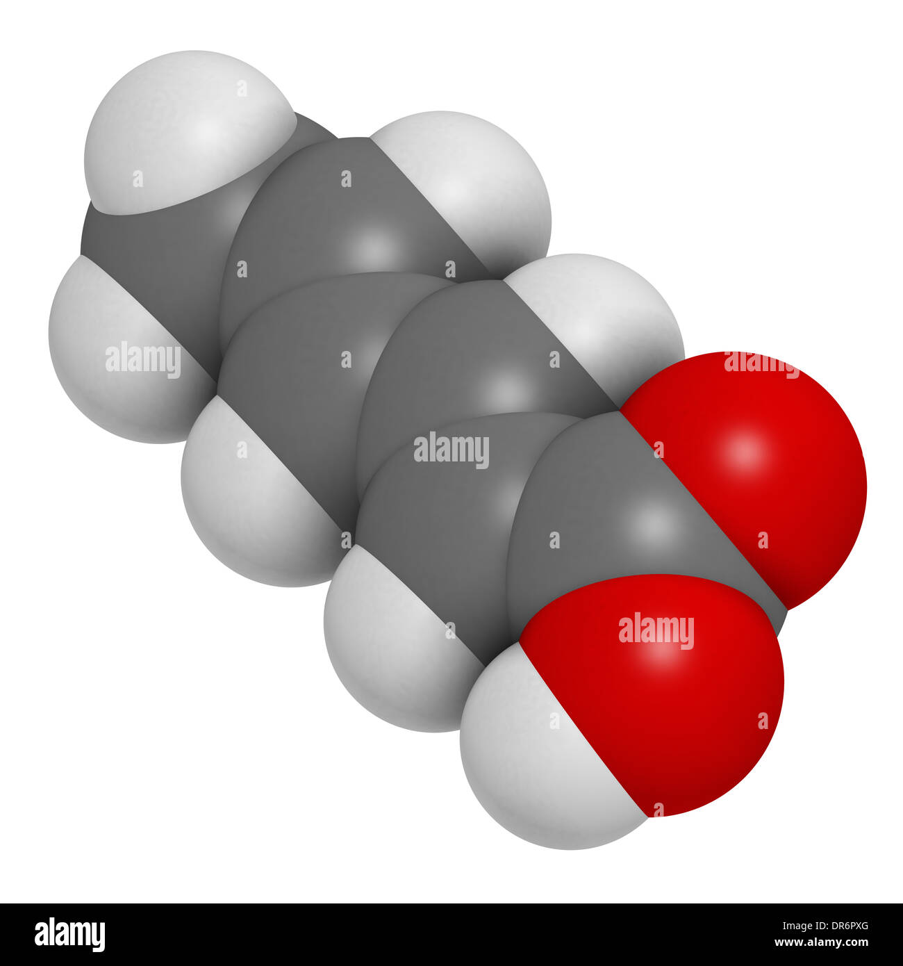 Sorbic acid food preservative molecule. Sorbate (sodium, potassium ...