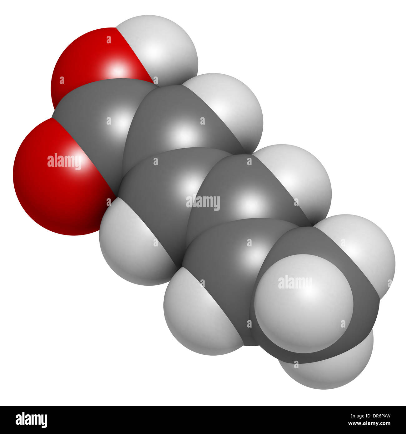 Sorbic acid food preservative molecule. Sorbate (sodium, potassium ...