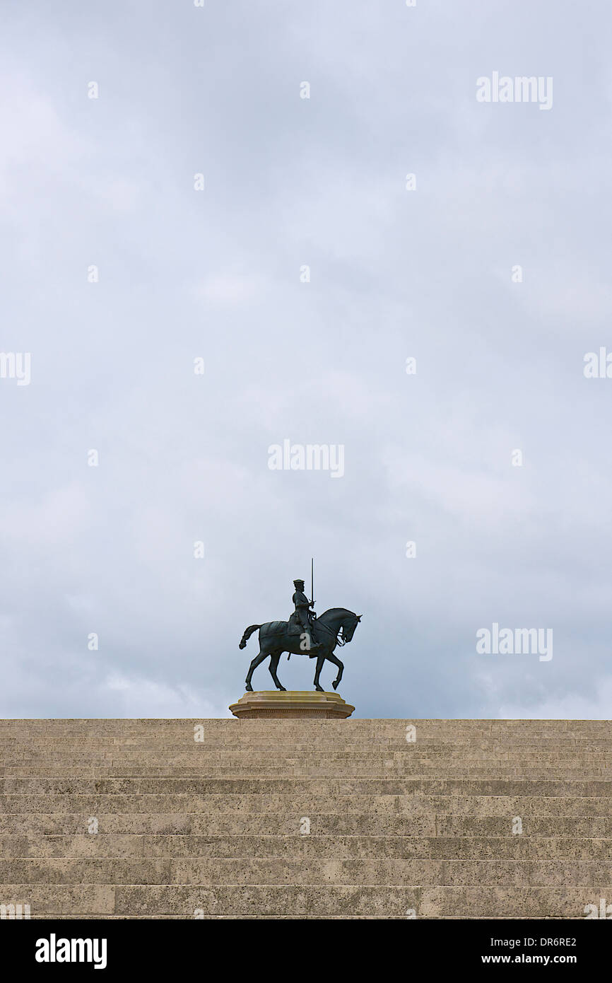 Statue of commander at Chantilly Castle in France Stock Photo - Alamy