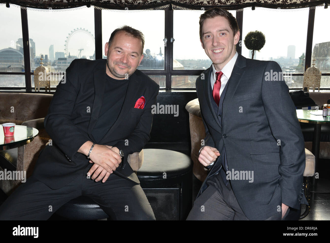 London, UK . 20th Jan, 2014. James Barriscale,Liam Jeavons arrive at ...