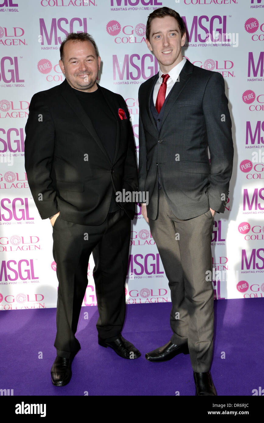 London, UK . 20th Jan, 2014. James Barriscale,Liam Jeavons arrive at ...