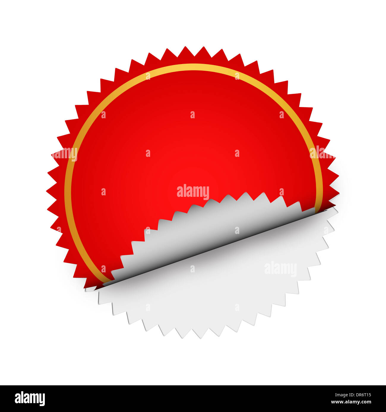 Round Red sticker Stock Photo - Alamy
