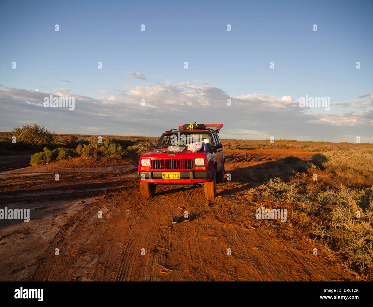 Australia, Western Australia, With the jeep in the outback Stock Photo ...