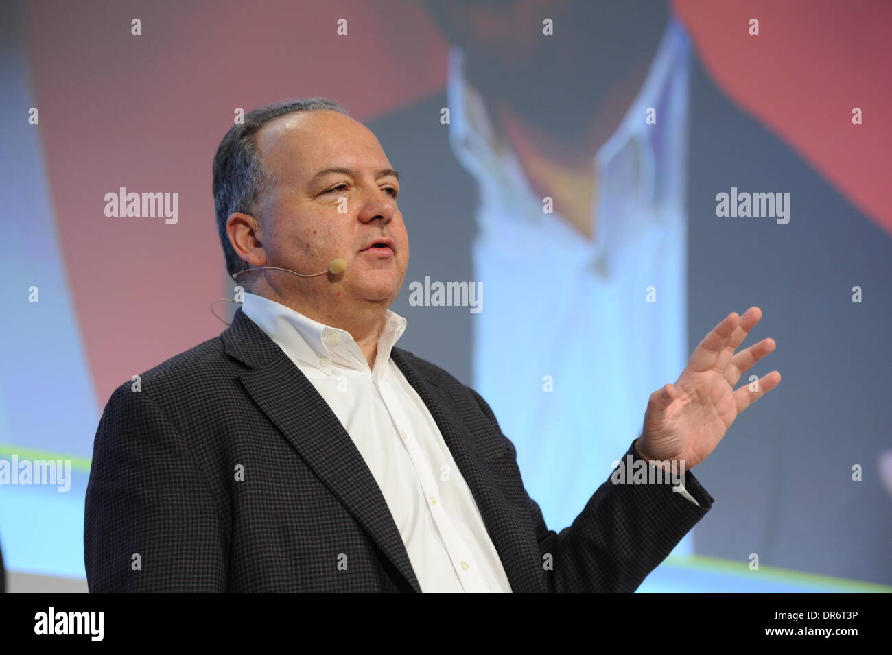 MUNICH/GERMANY - JANUARY 20: Rob Glaser (RealNetworks) gestures on a ...