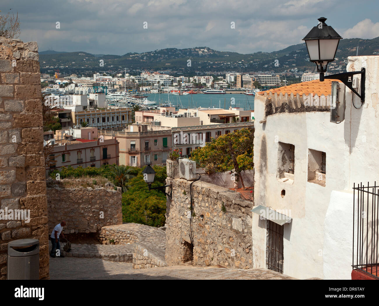Spain, Ibiza, View of Ibiza City Stock Photo - Alamy
