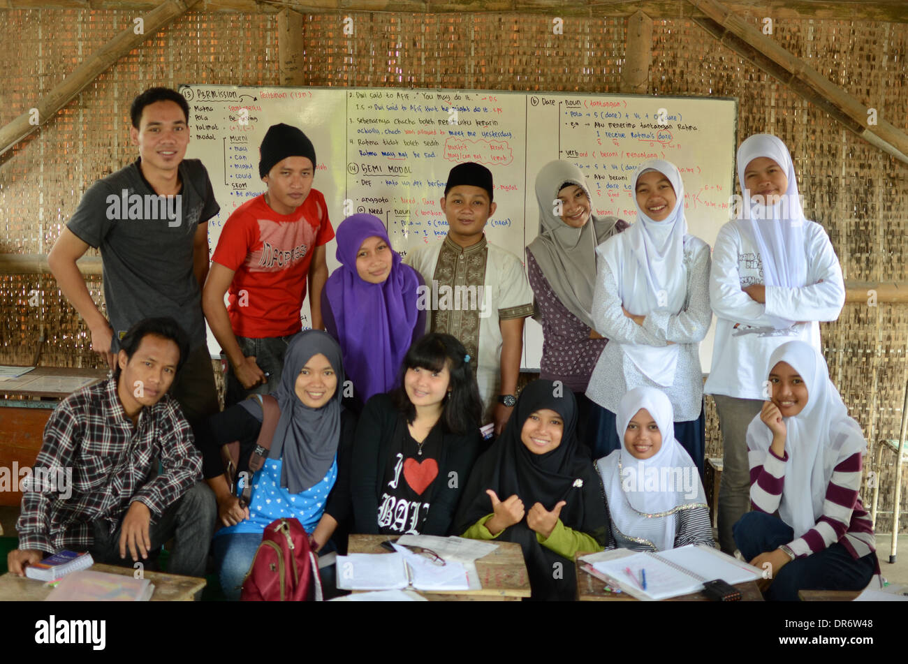 Potrait of some students in the village of Pare. "English Village" is ...
