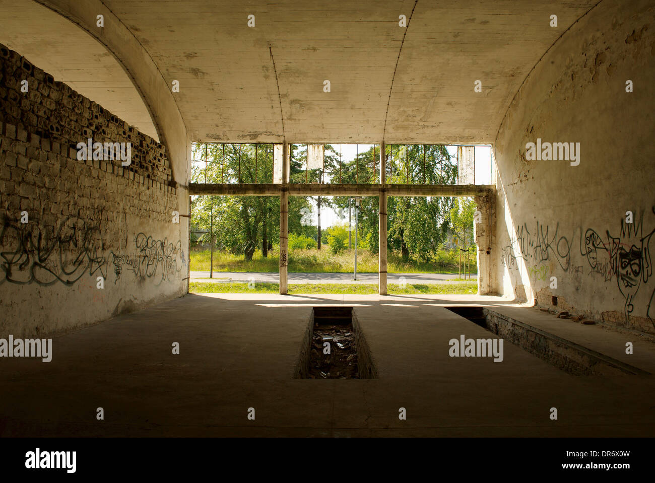 Germany, Brandenburg, Wustermark, Olympic village 1936, formerly hangar ...