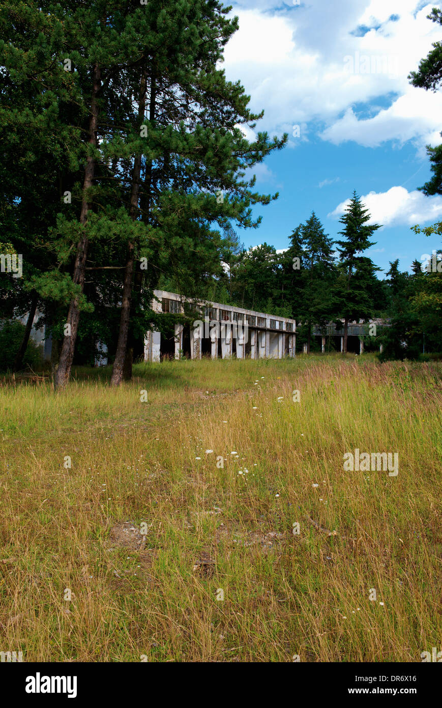 Germany, Brandenburg, Wustermark, Olympic village 1936, view to garages ...