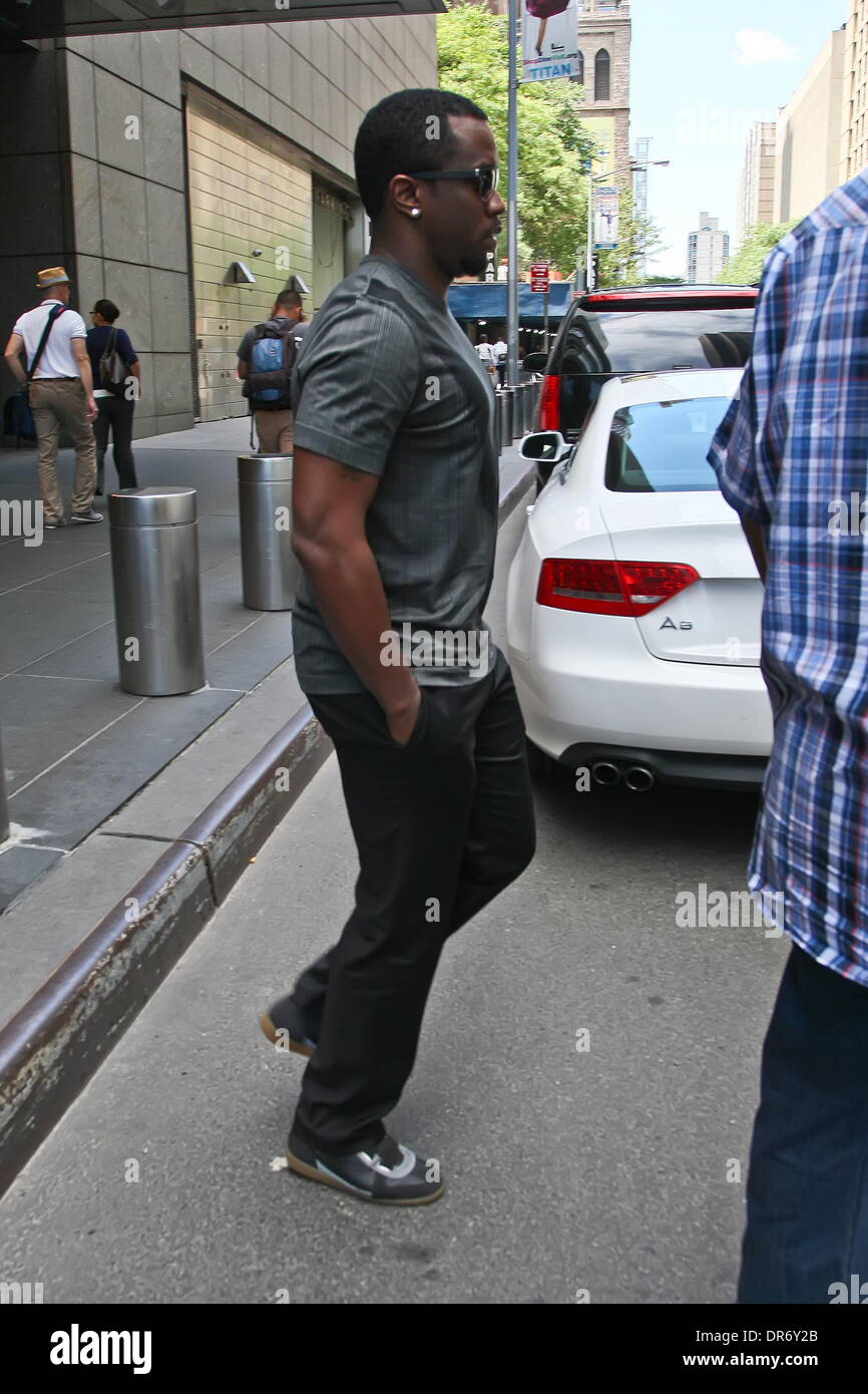 Puff Daddy aka P. Diddy aka Sean Combs seen leaving his hotel in Mitown ...