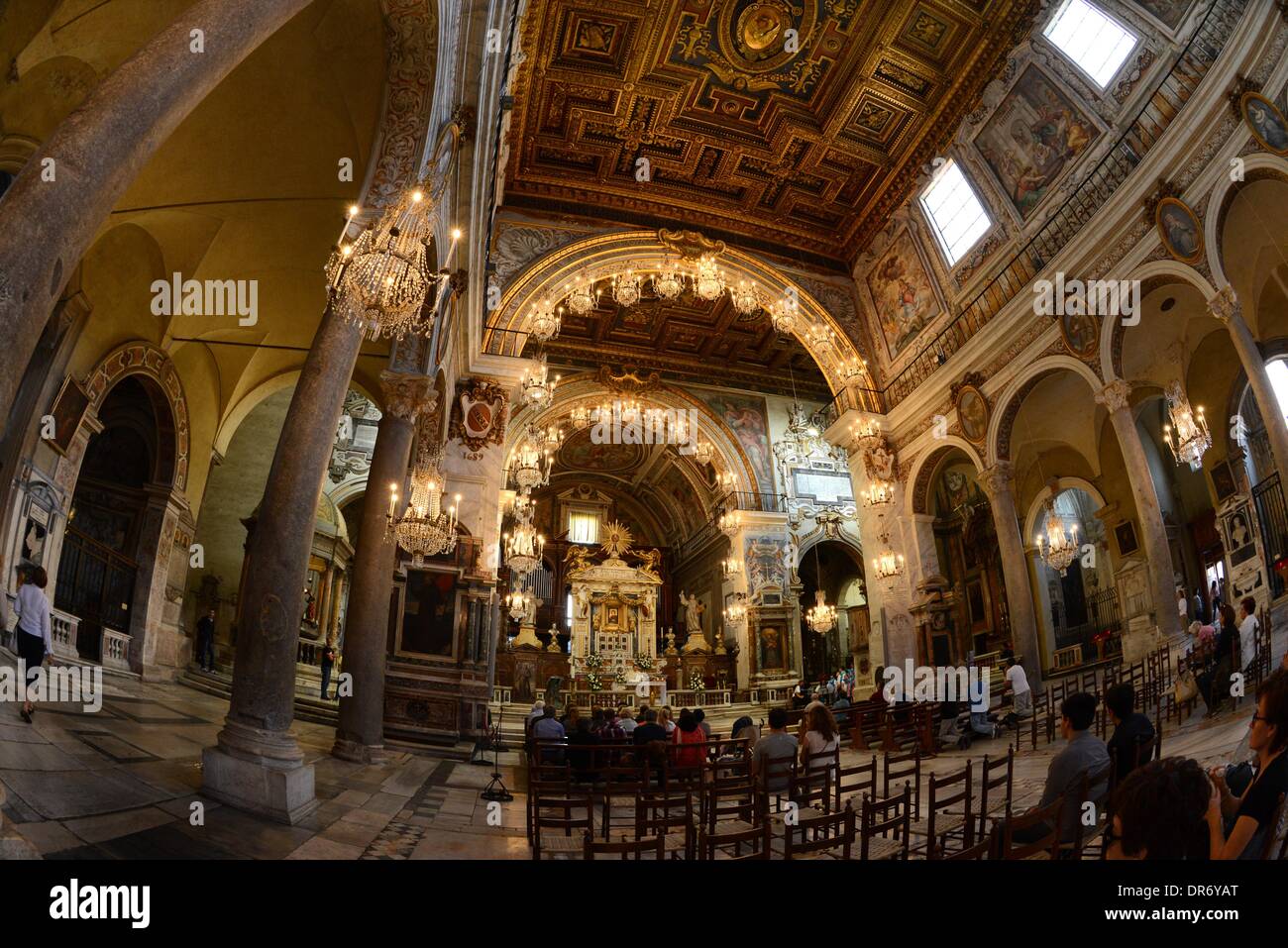 Rome, Italy. 12th May, 2013. Interior view of the Basilica of St. Mary ...
