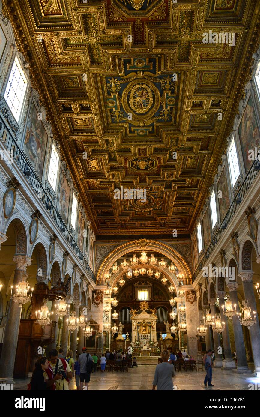 Rome, Italy. 12th May, 2013. Interior view of the Basilica of St. Mary ...