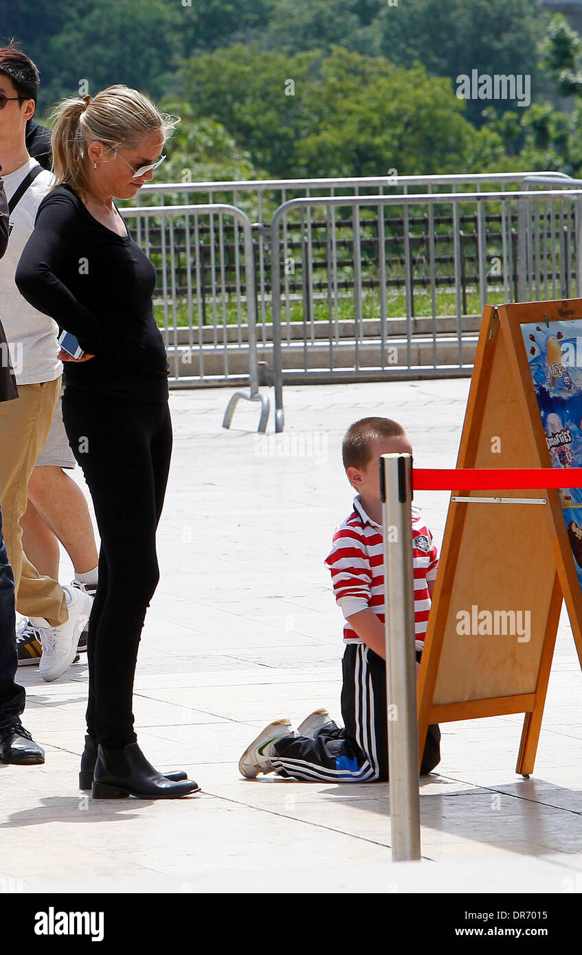 Sharon Stone and her son Quinn Kelly arrive at Charles De Gaulle ...