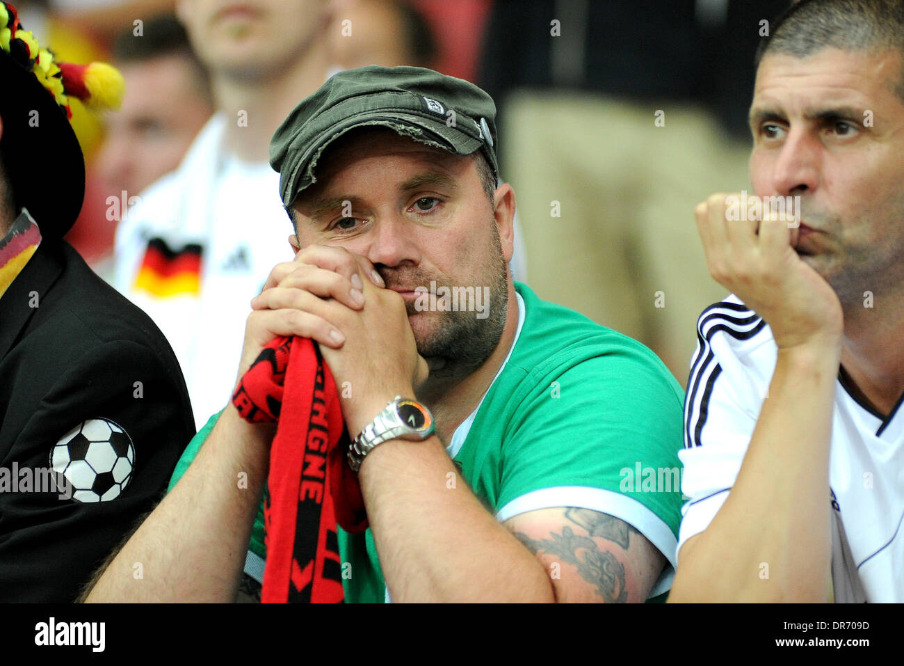 German fan disappointed in the crowd after Germany lost to Italy 2-1 ...