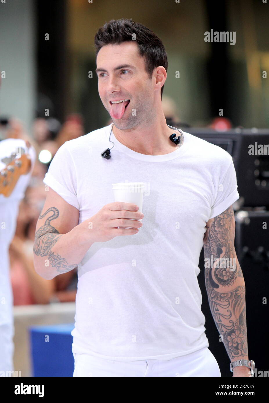 Adam Levine Maroon 5 perform live at Rockefeller Center as part of the ...